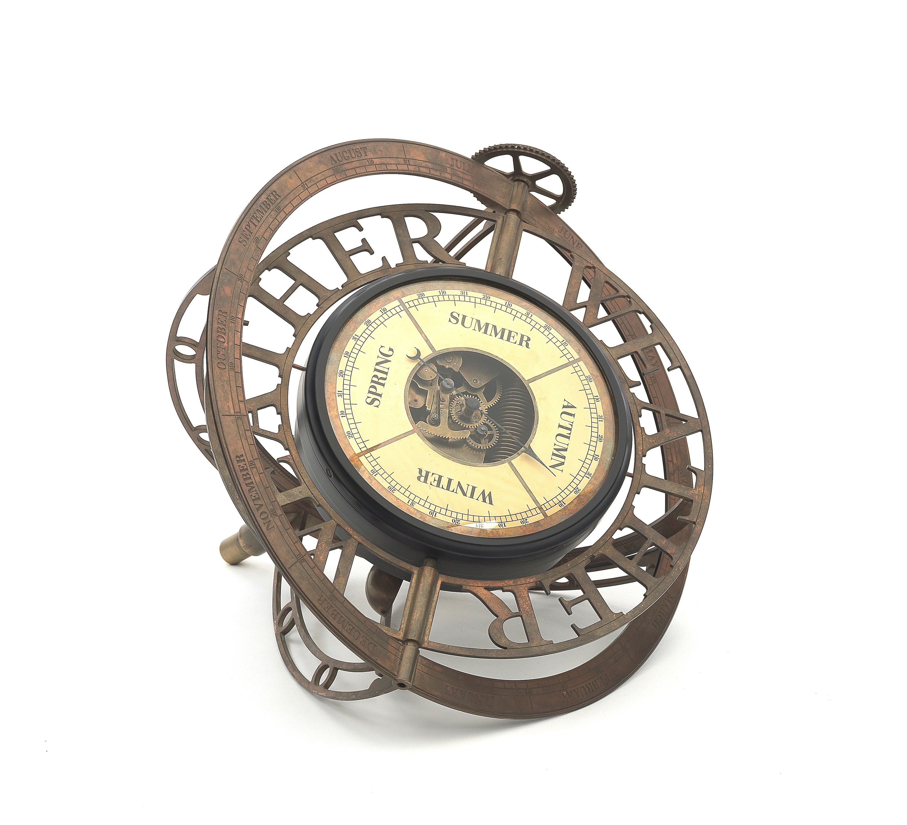 Bonhams : An unusual brass weather station, English, 20th century,