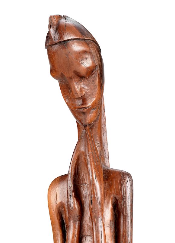 Bonhams : Benedict Chukwukadibia Enwonwu M.B.E (Nigerian, 1917-1994) 'Sanctity' 132 x 11 x 12cm ...