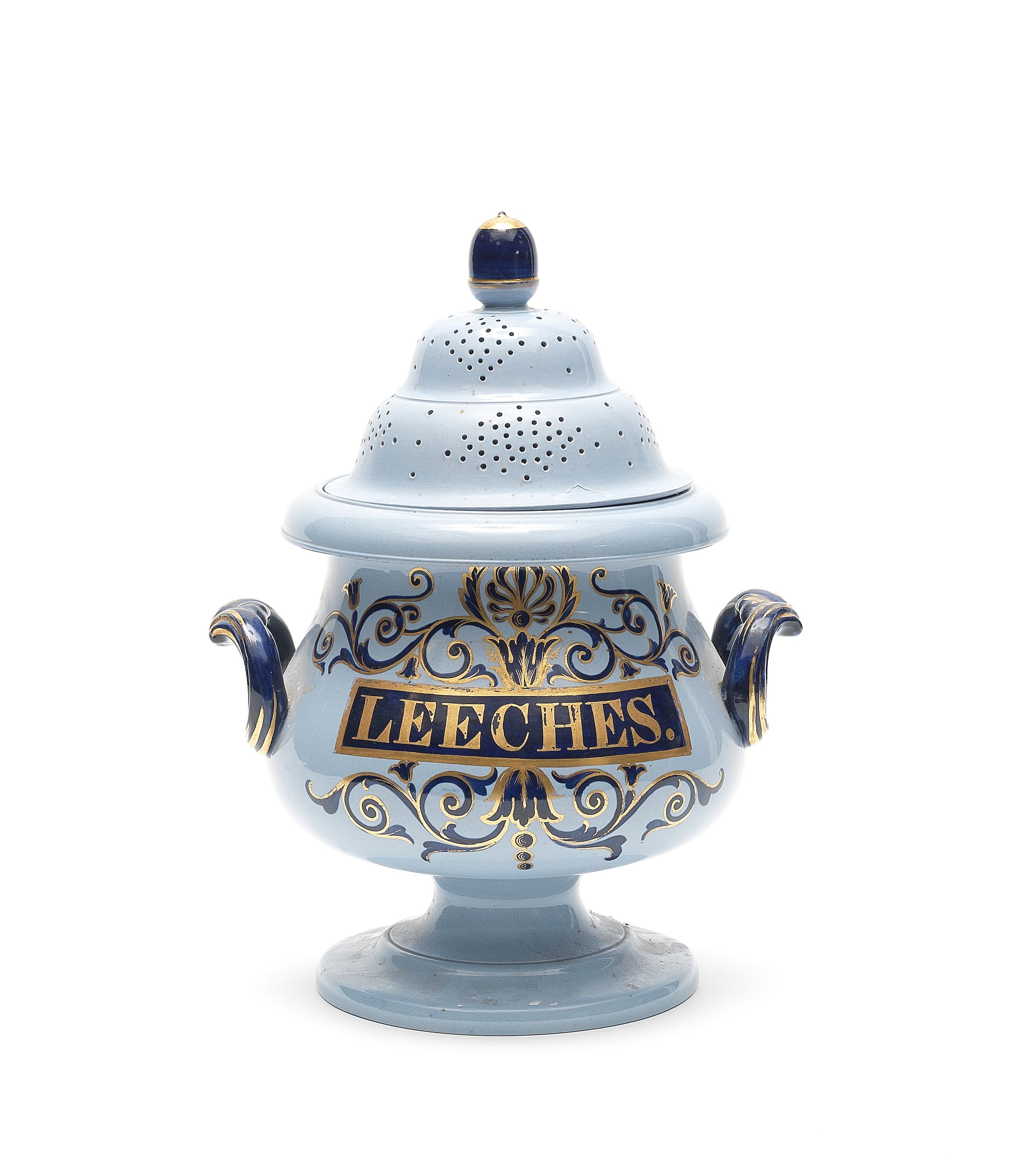 Bonhams : A ceramic leeches jar, English, mid 19th century,