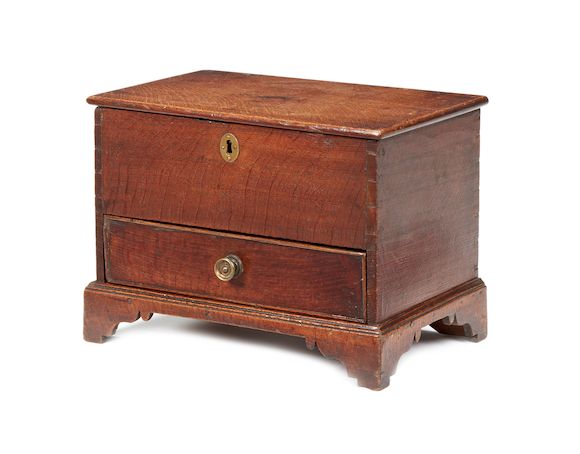 Bonhams : A miniature oak coffer bach In the 18th century manner