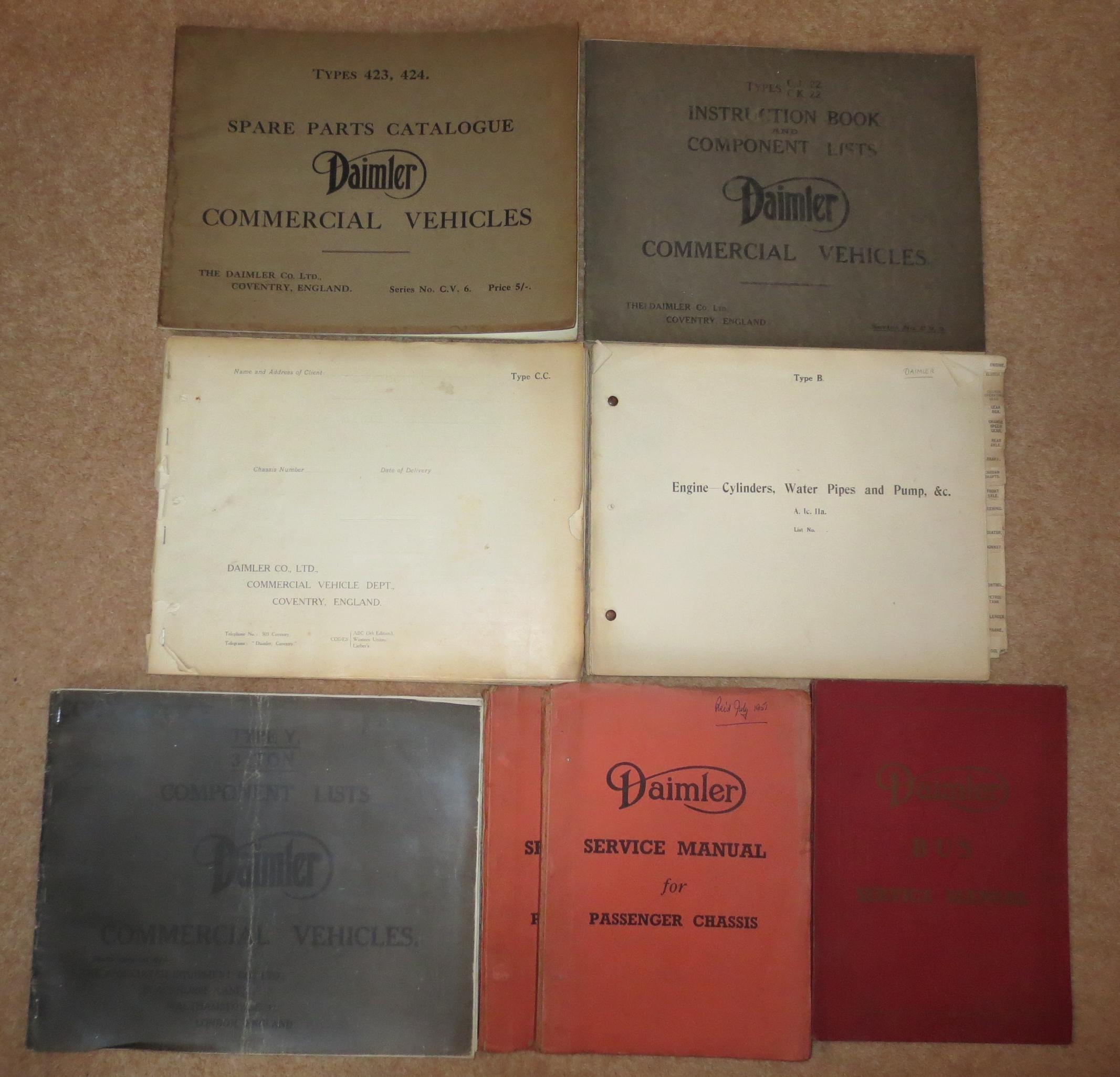 Bonhams Cars Five Daimler Publications