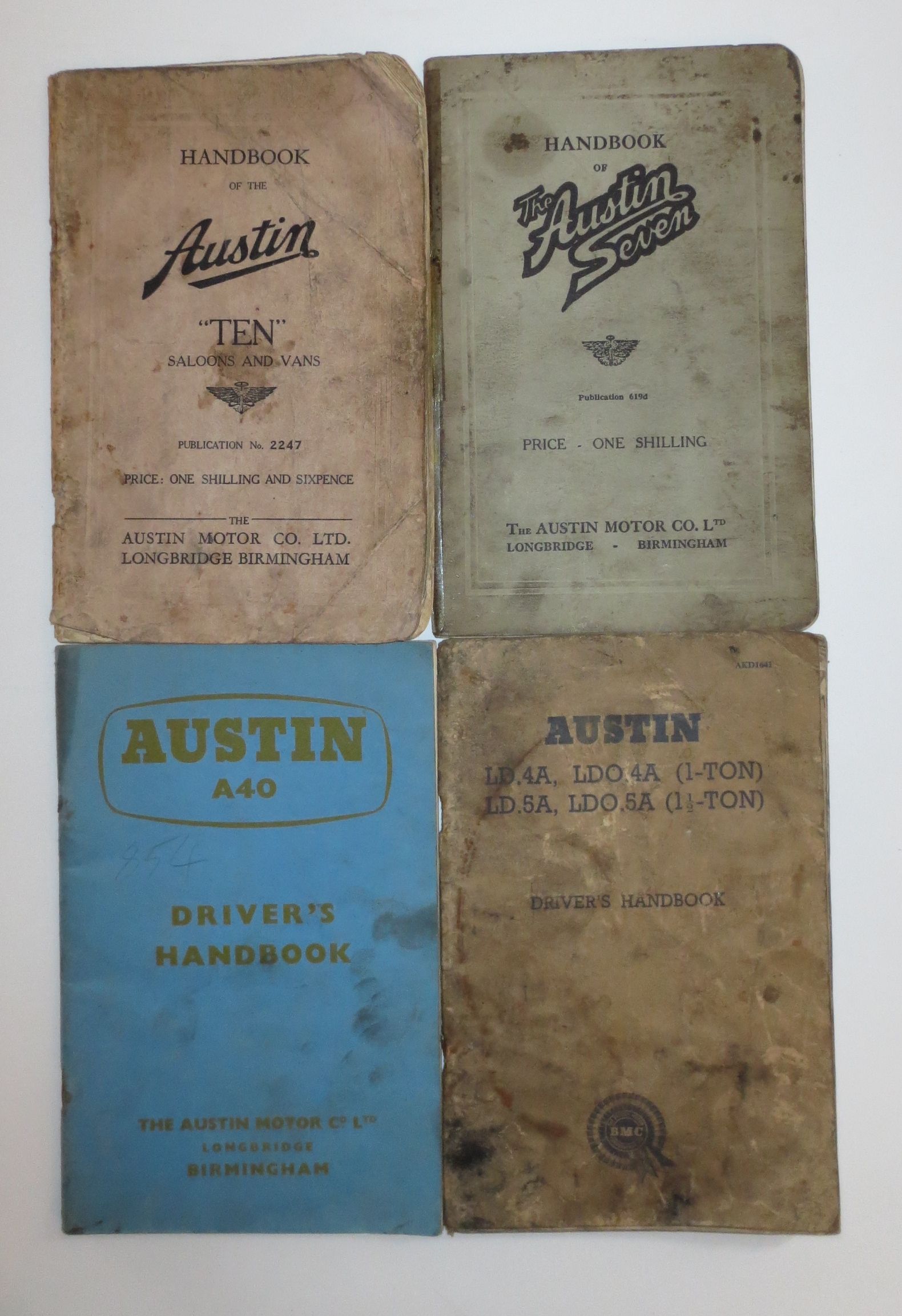Bonhams Cars : Four Austin instruction books,