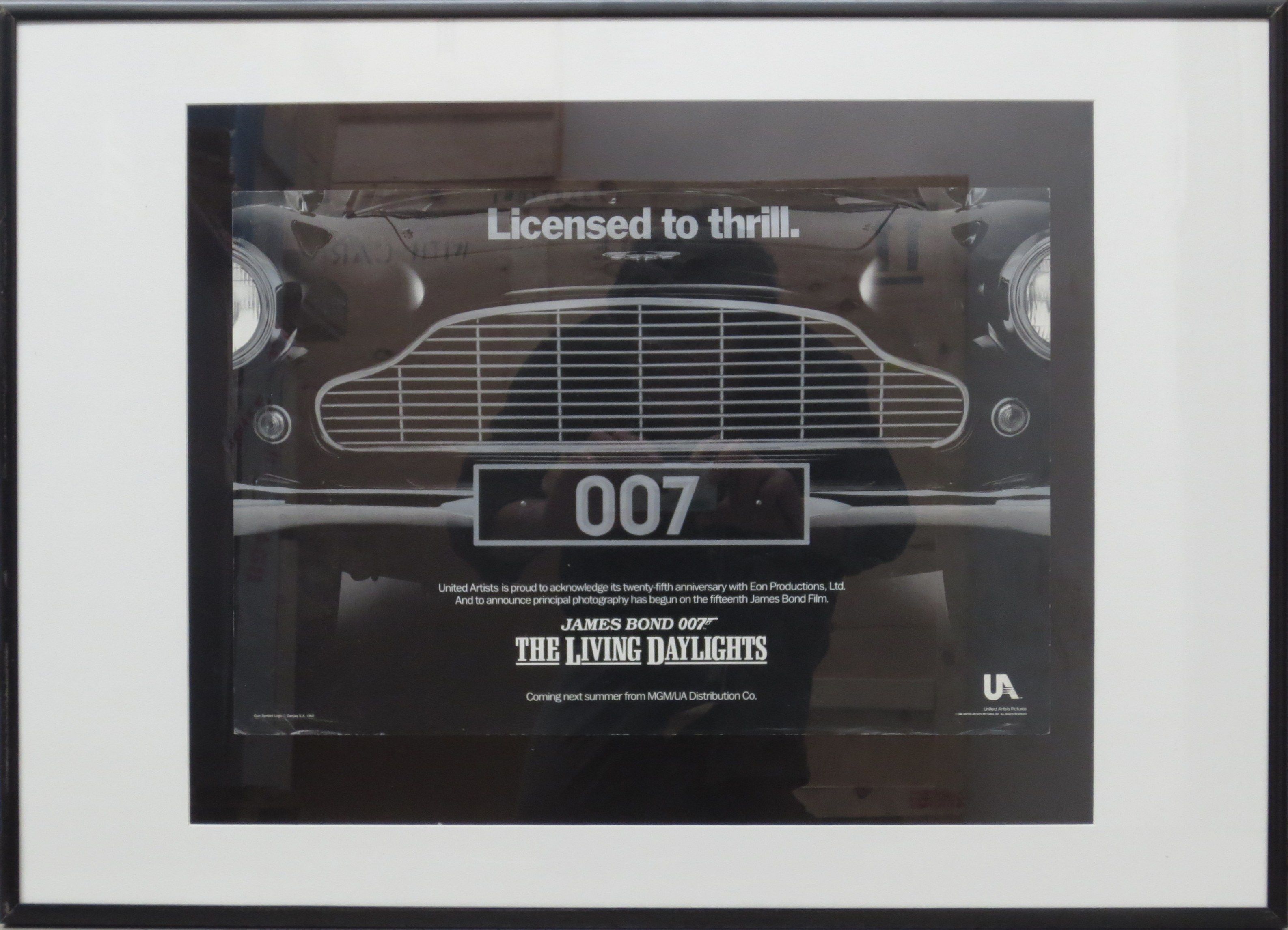 Bonhams Cars : A 'The Living Daylights' advance promotional poster,