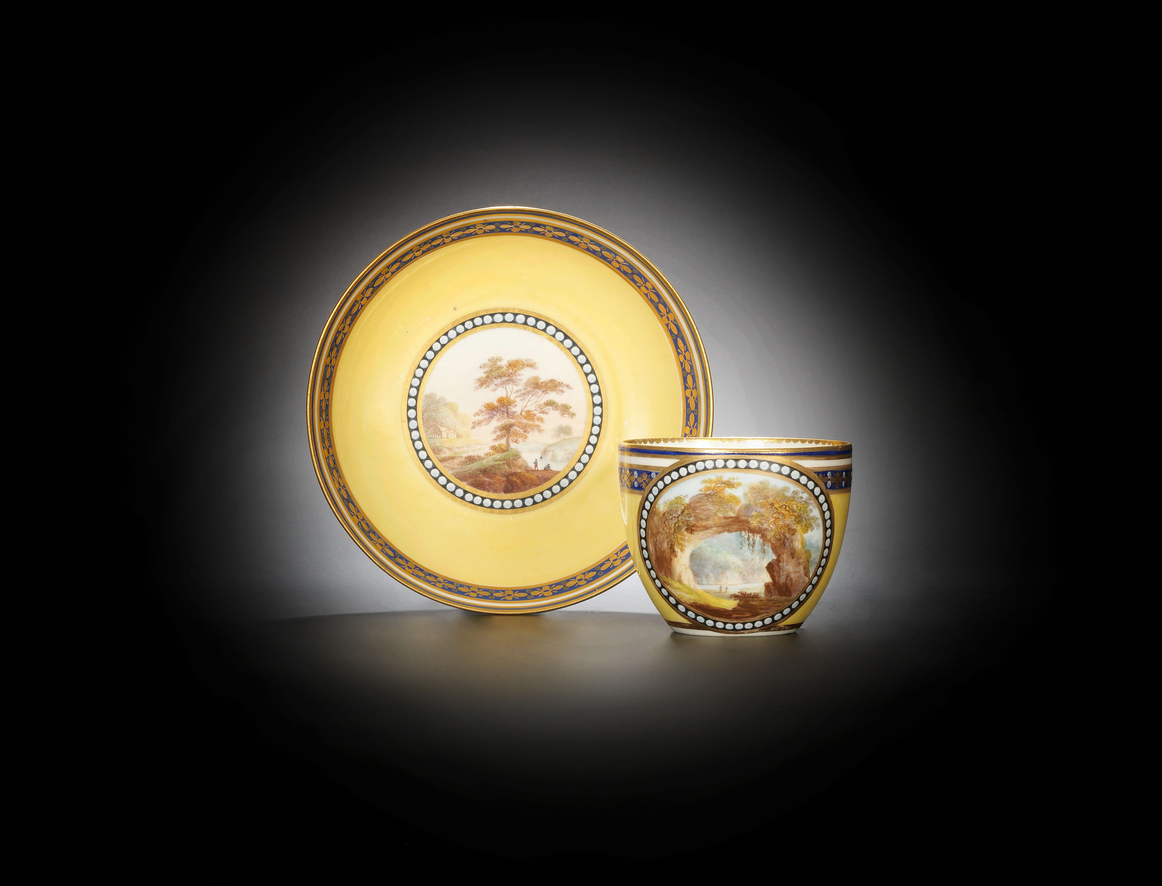 Bonhams : A Derby teacup and saucer, circa 1797