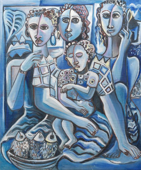 Bonhams : Geoffrey Ernest Katantazi Mukasa (Ugandan, 1954-2009) 'Fisher ...