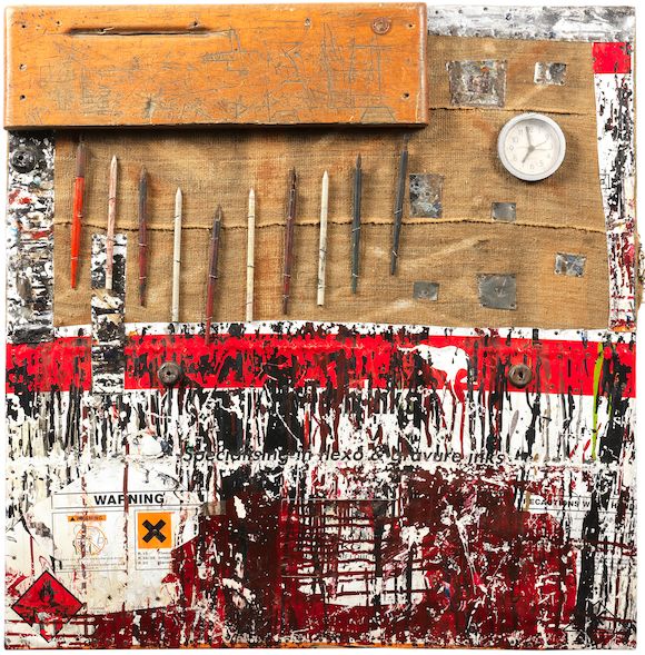 Bonhams : Behailu Bezabih (Ethiopian, born 1965) 'Desktop' 81 x 80 x 4 ...