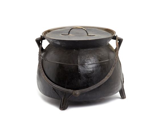 Bonhams : A large 17th century leaded bronze cauldron, English With ...