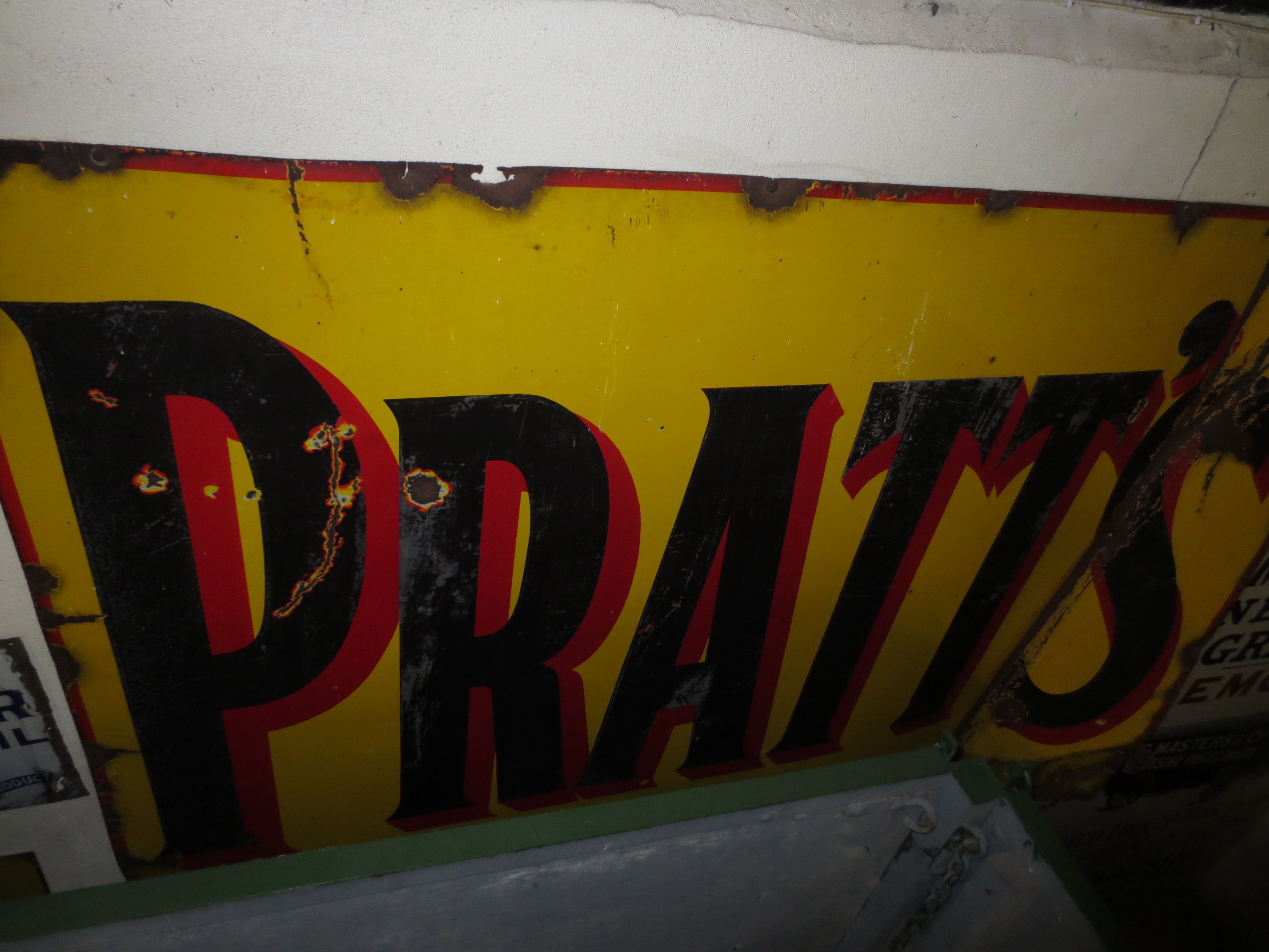 Bonhams Cars : A large Pratt's enamel sign,