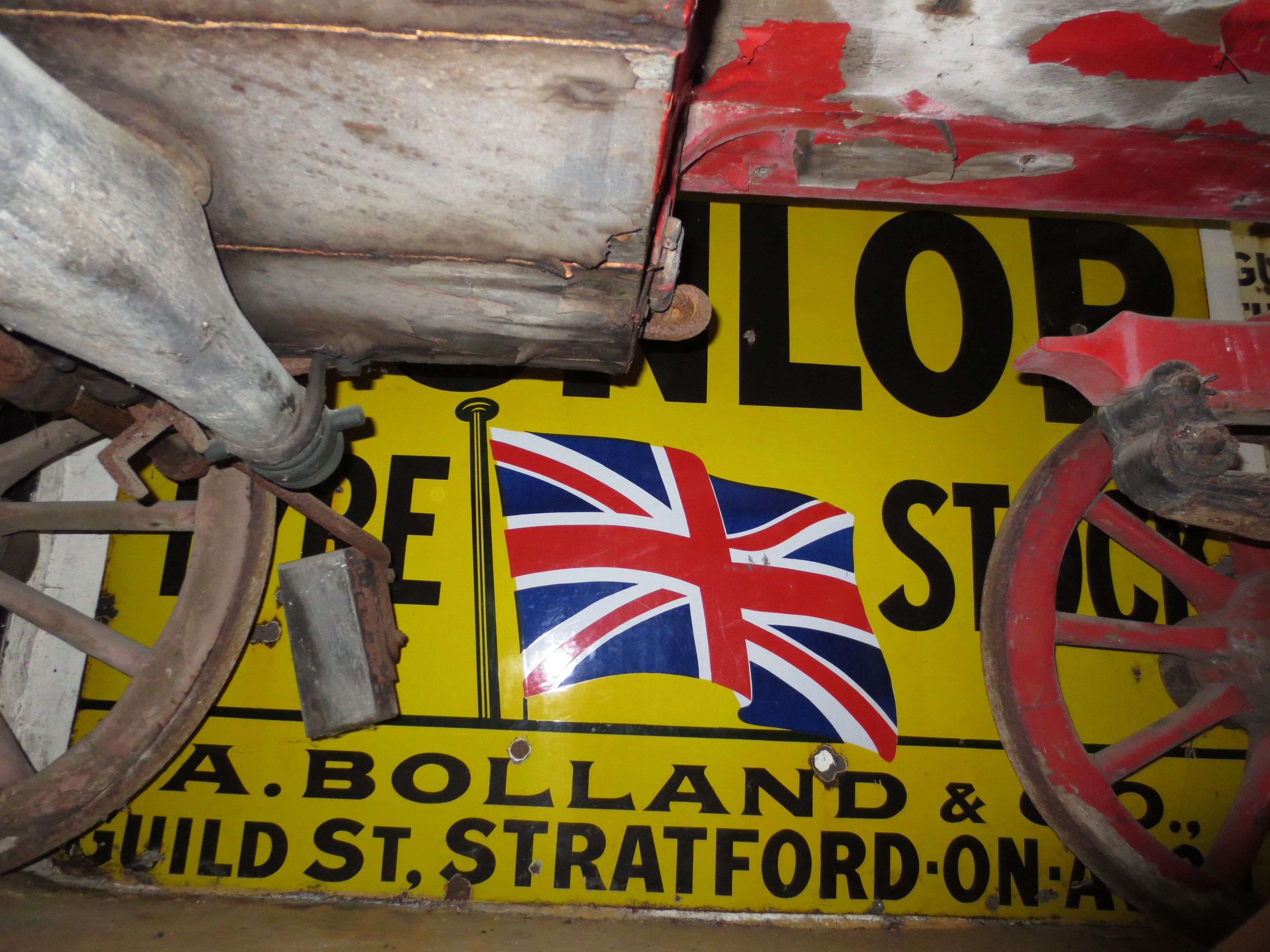 Bonhams Cars : A Dunlop Tyre Stock enamel sign,