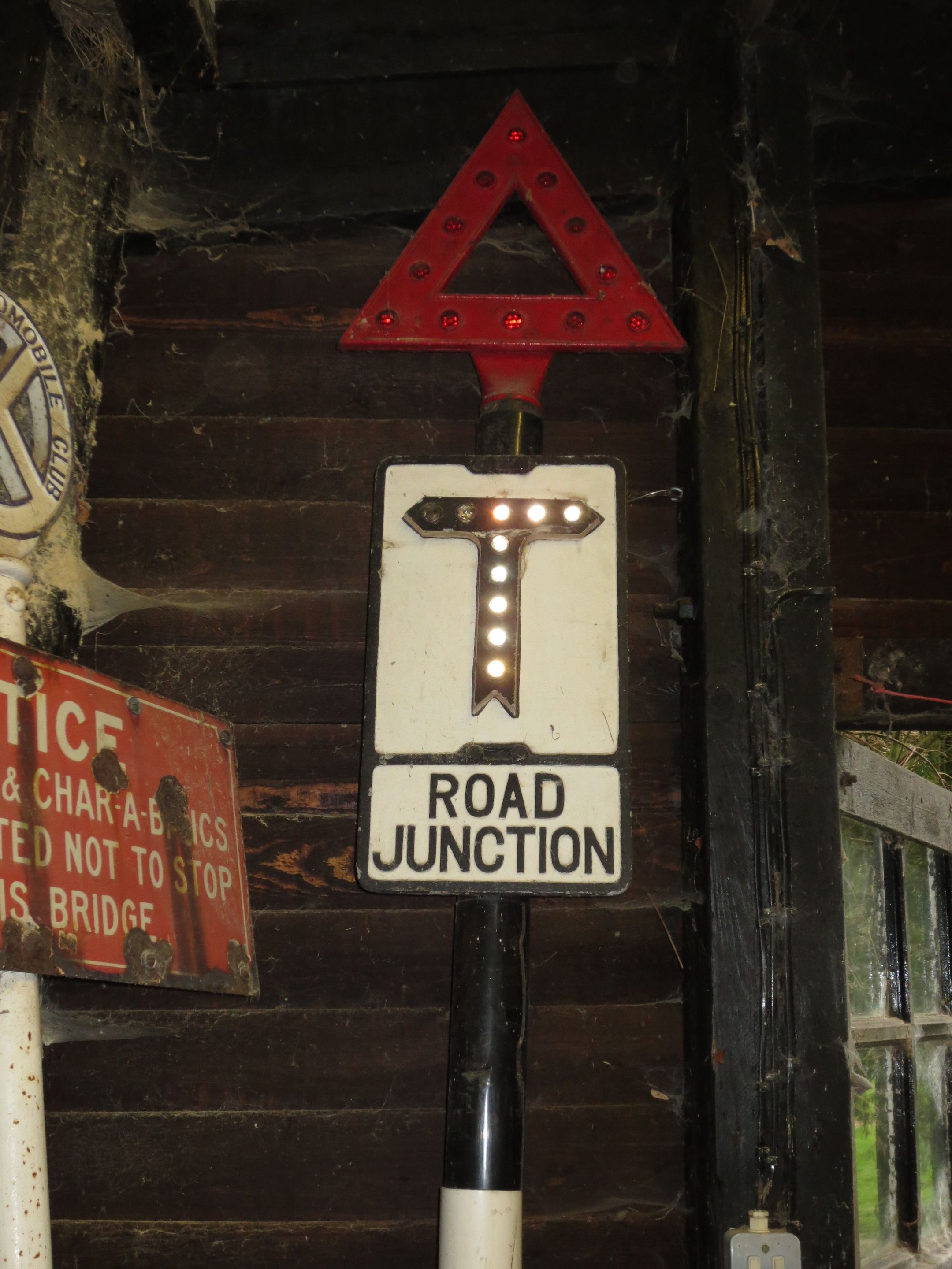 Bonhams Cars : A reflective Road Junction road sign,