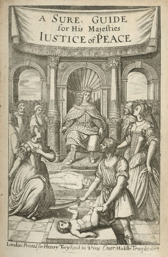 Bonhams : JUSTICE OF THE PEACE - SHEPPARD (WILLIAM) A Sure Guide For His Majesties Justices of ...