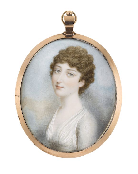 Bonhams : Nathaniel Plimer (British, 1751-1822)A Lady, wearing white ...
