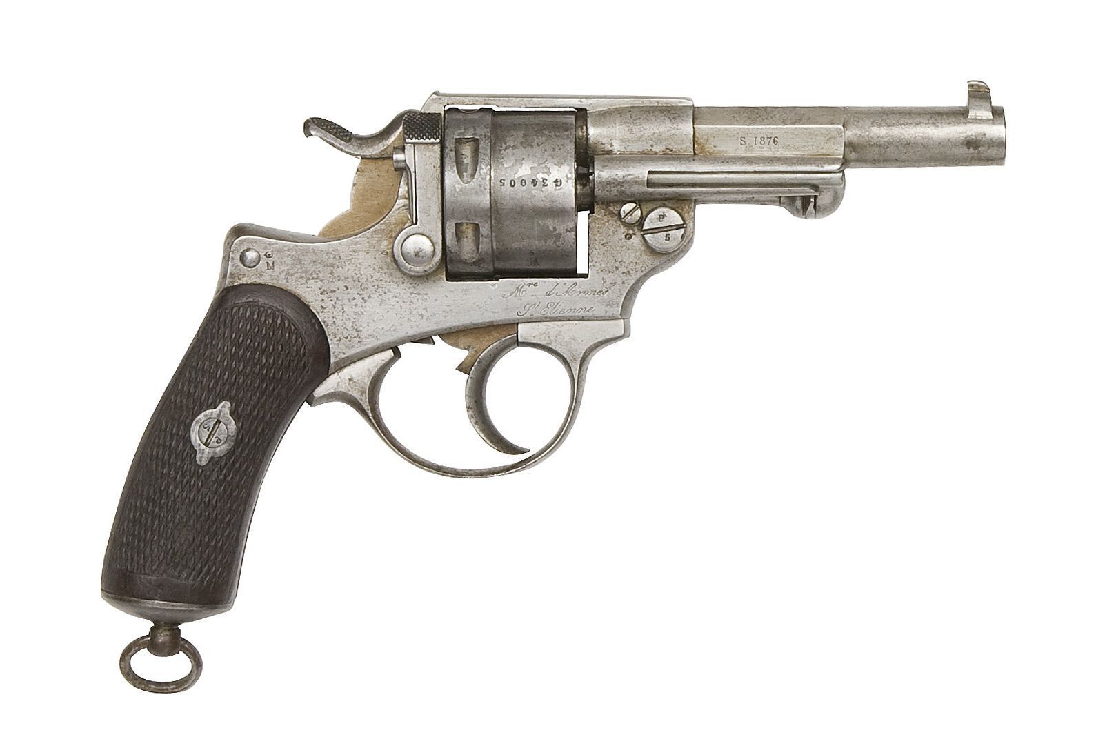 Bonhams : A French 11MM Centre-Fire 1873 Model Six-Shot Military Revolver