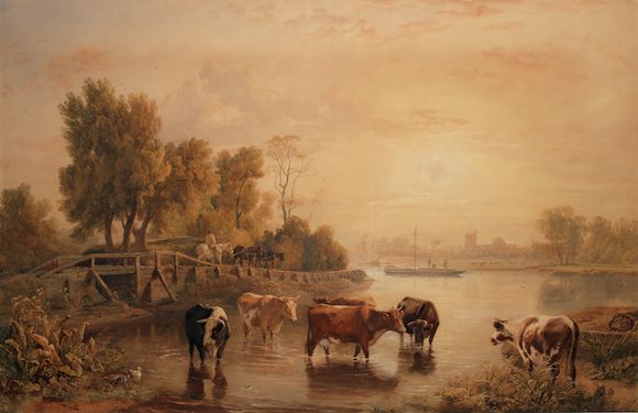 Bonhams : Ramsay Richard Reinagle (1775-1862) Staines Church, on the ...