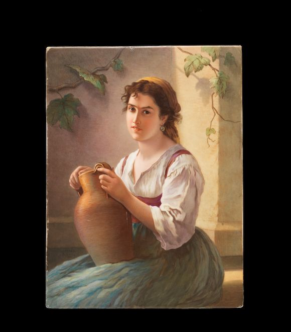 Bonhams : A Derby Crown Porcelain Company plaque by James Platts, circa ...