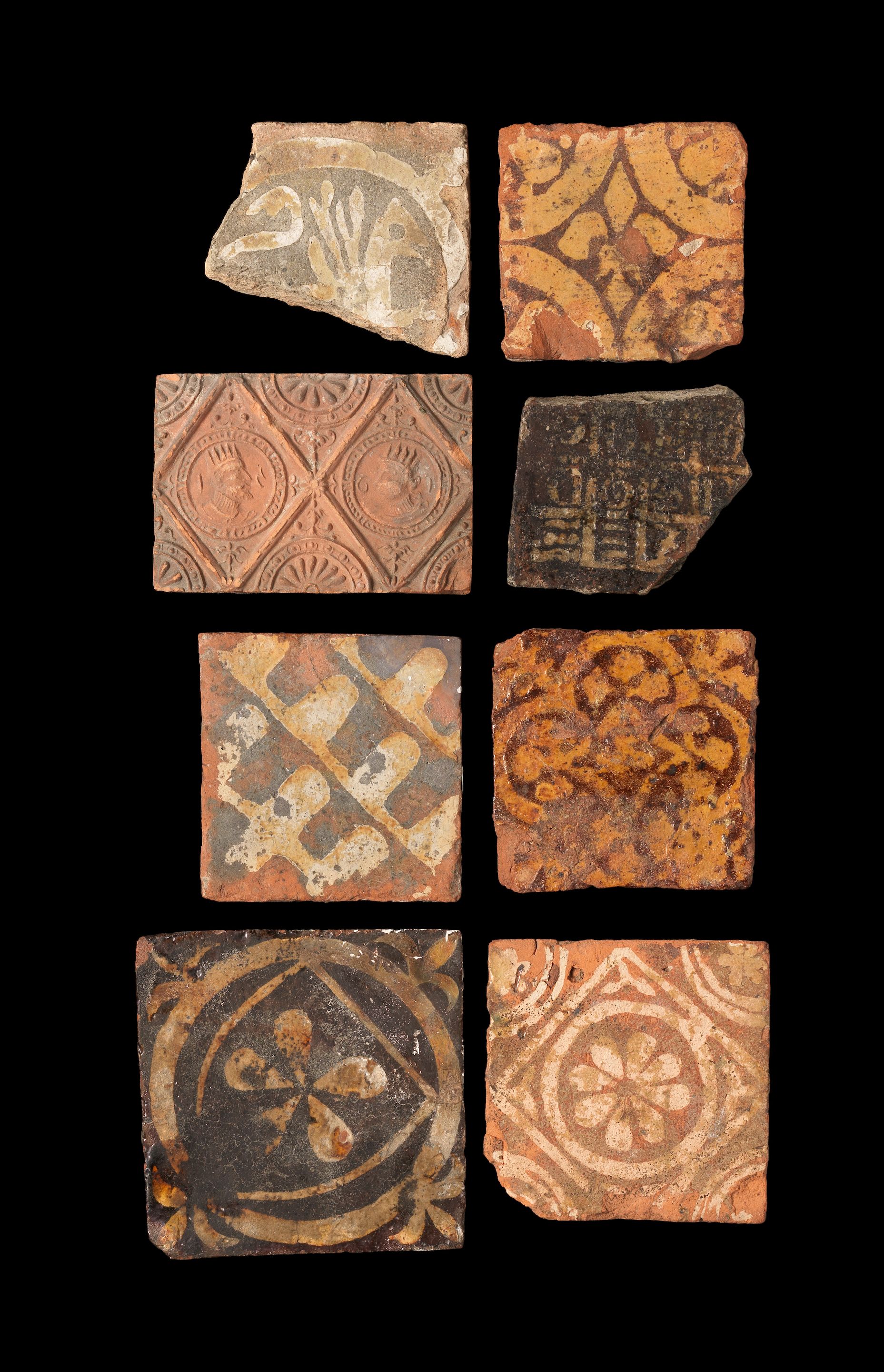 Bonhams : A study collection of Medieval tiles, 13th-16th century