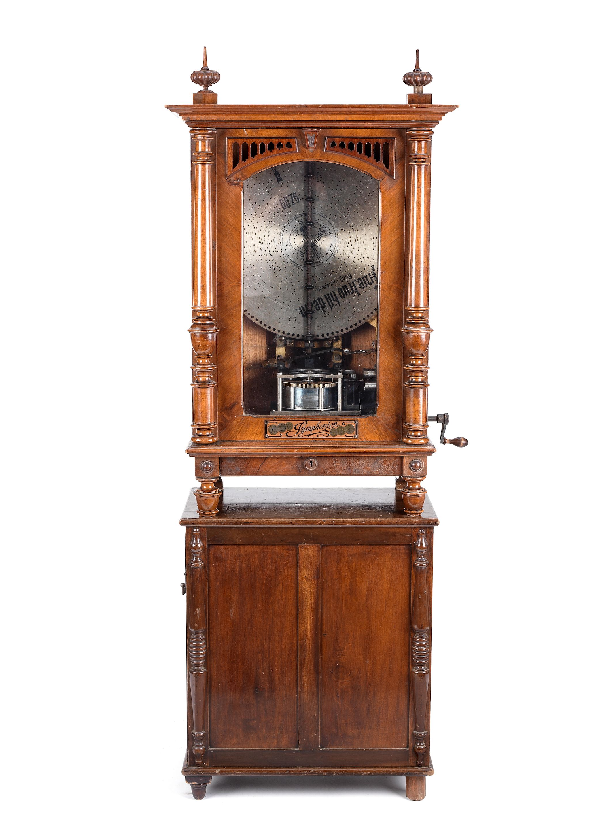 Bonhams : A 19 1/8-inch Symphonion disc musical box on stand, German ...