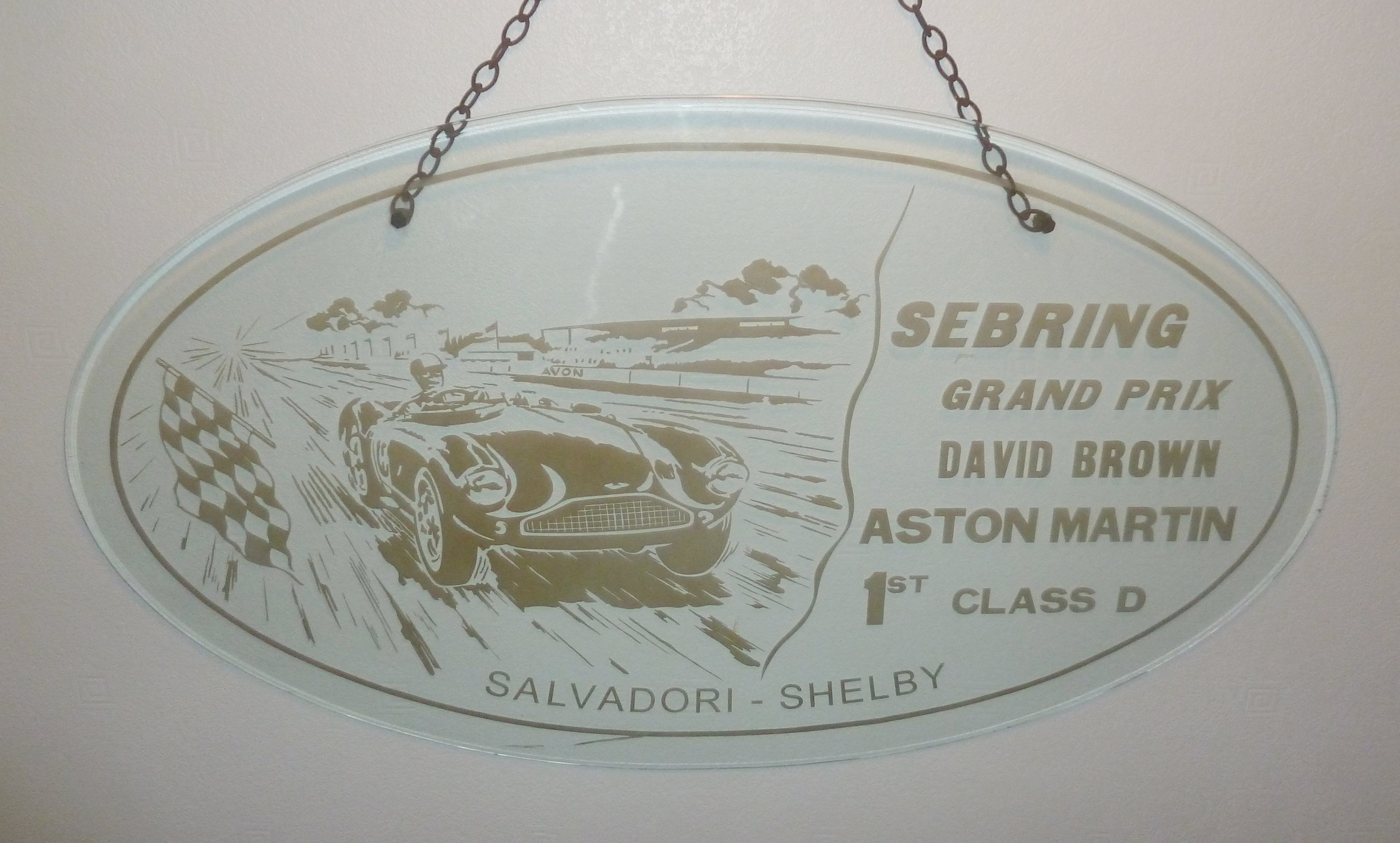 Bonhams Cars : An 'Aston Martin DB3S Sebring Grand Prix' hanging glass ...