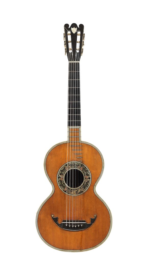 Bonhams : A six string French Guitar circa 1860 (1)