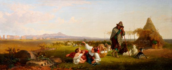 Bonhams : Penry Williams (British, 1798-1885) Scene in the Campagna ...