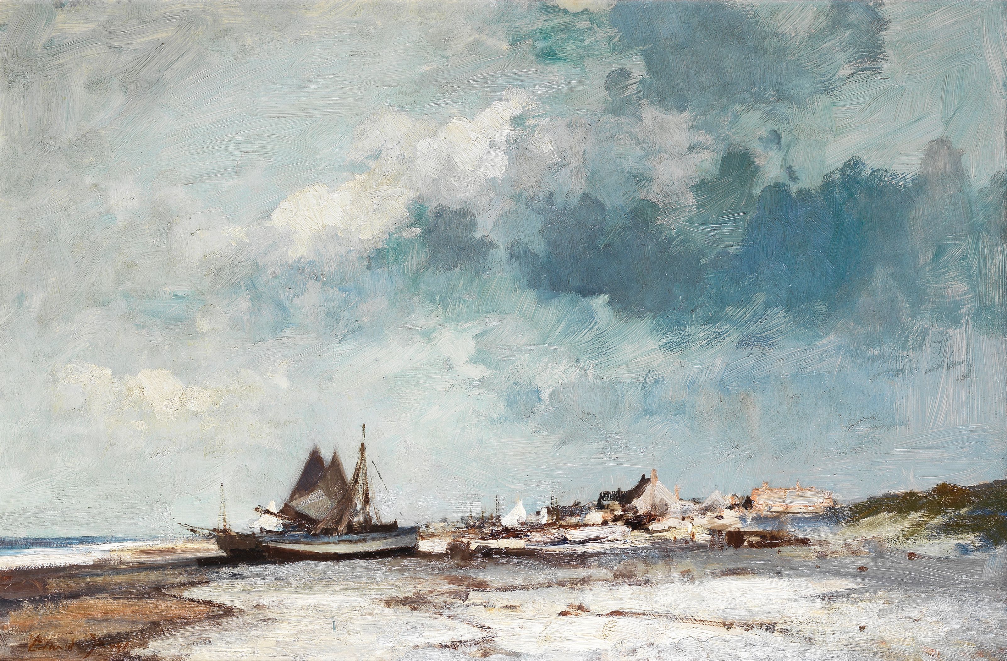 Bonhams : Edward Seago, RWS (British, 1910-1974) Shrimp boats on the ...