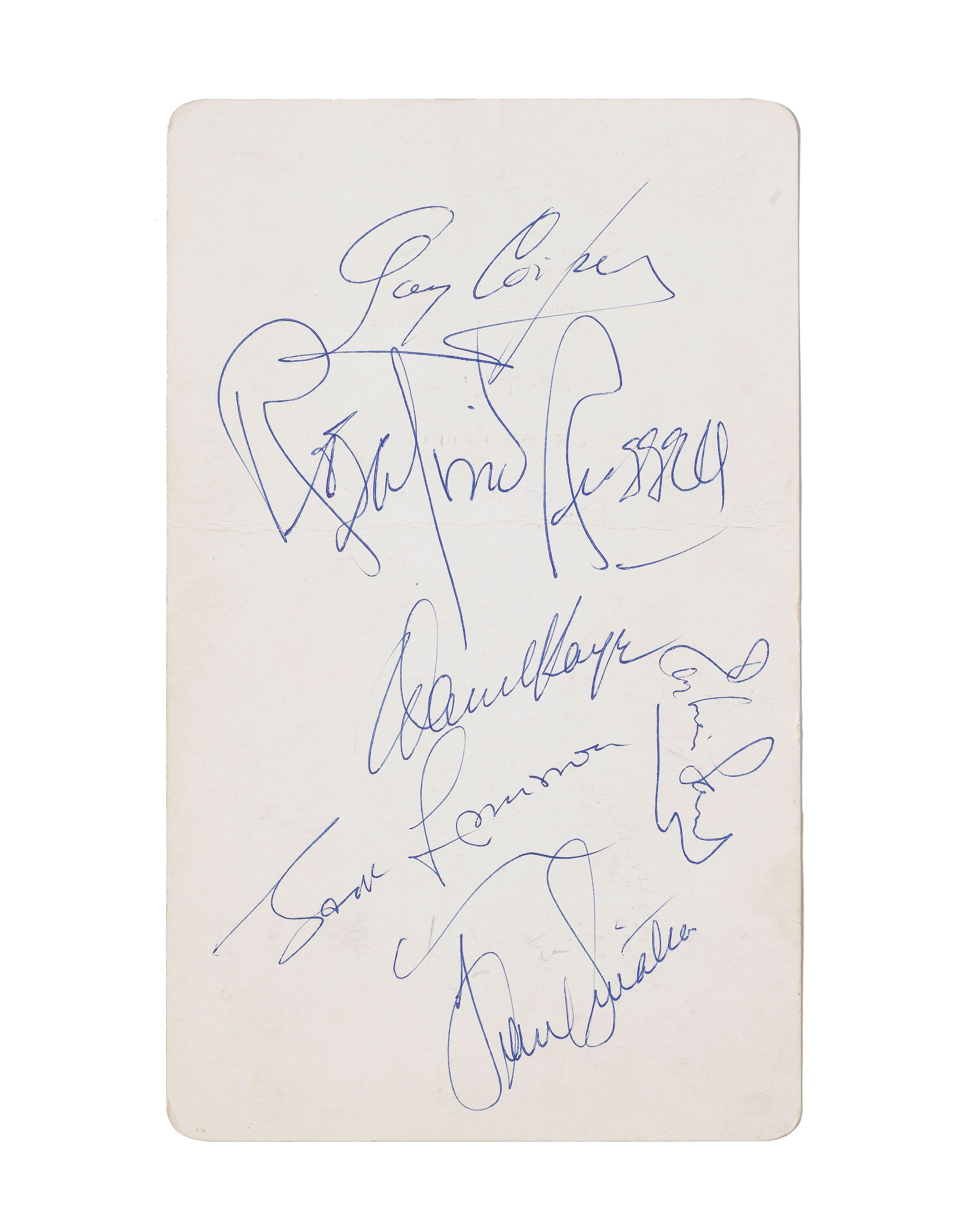 Bonhams : Golden Age of Hollywood An autographed 'Romanoff's' menu ...