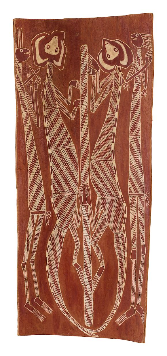Bonhams : Wandi Wandi (circa 1942) Frill Necked Lizards Climbing Tree ...