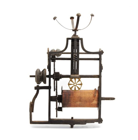 Bonhams : A late 18th century iron clockwork spit-jack, French