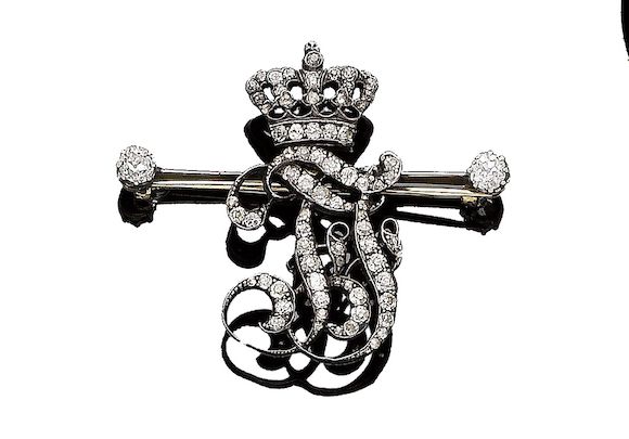 Bonhams : A diamond Archduke Franz Ferdinand brooch,