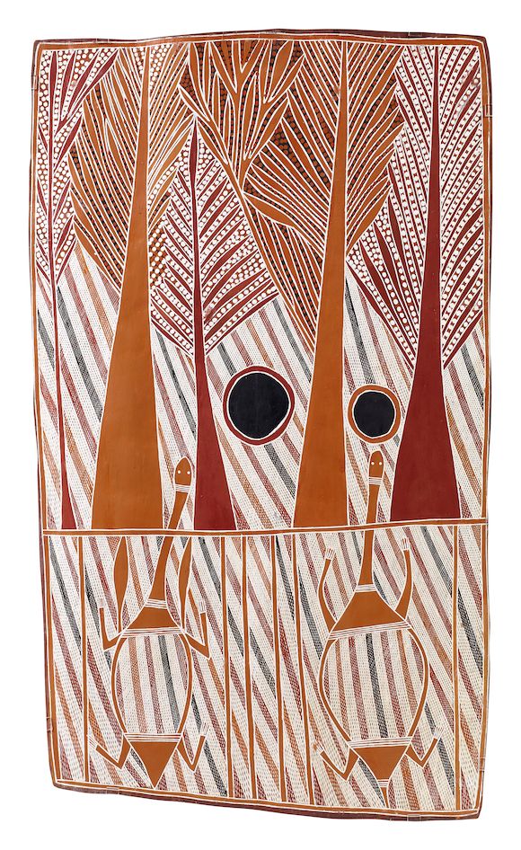 Bonhams : John Bulun Bulun (circa 1946-2010) Banda - Long-necked Tortoise