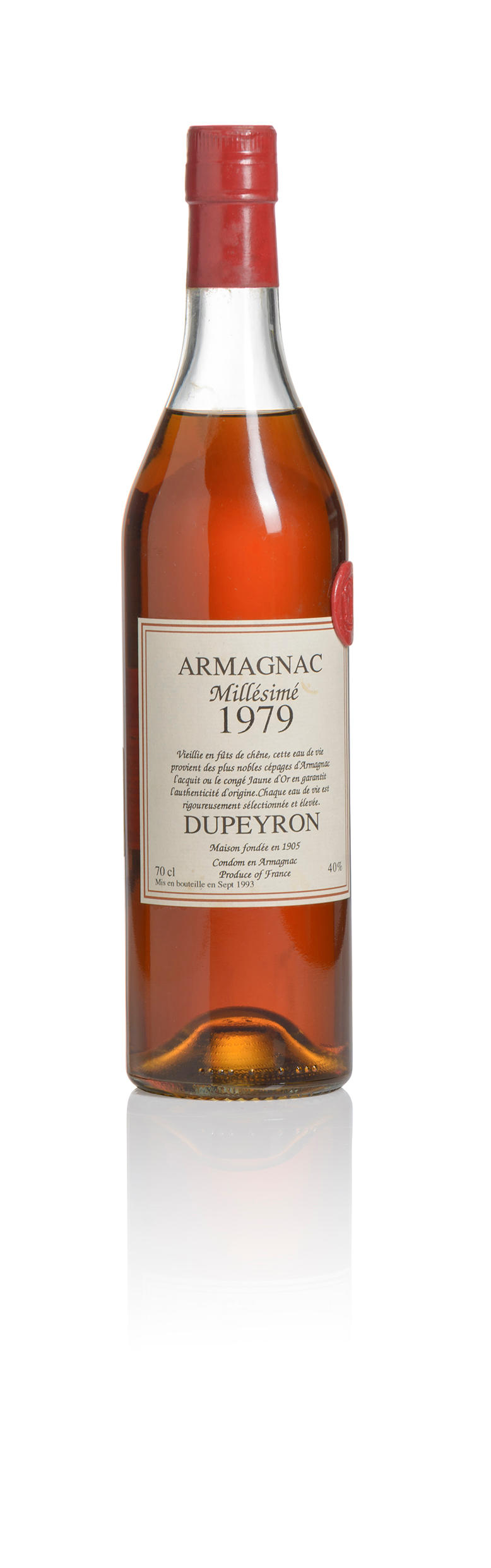 Bonhams : Dupeyron Armagnac 1979