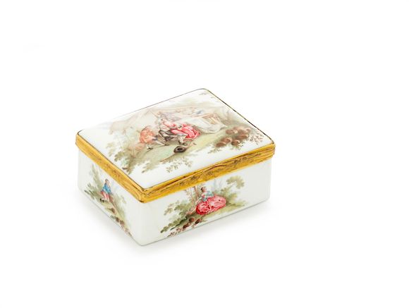 Bonhams : A Berlin gilt-bronze-mounted rectangular enamel snuff box ...