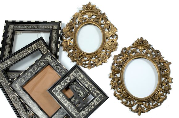 Bonhams : Four Florentine ivory inlaid frames