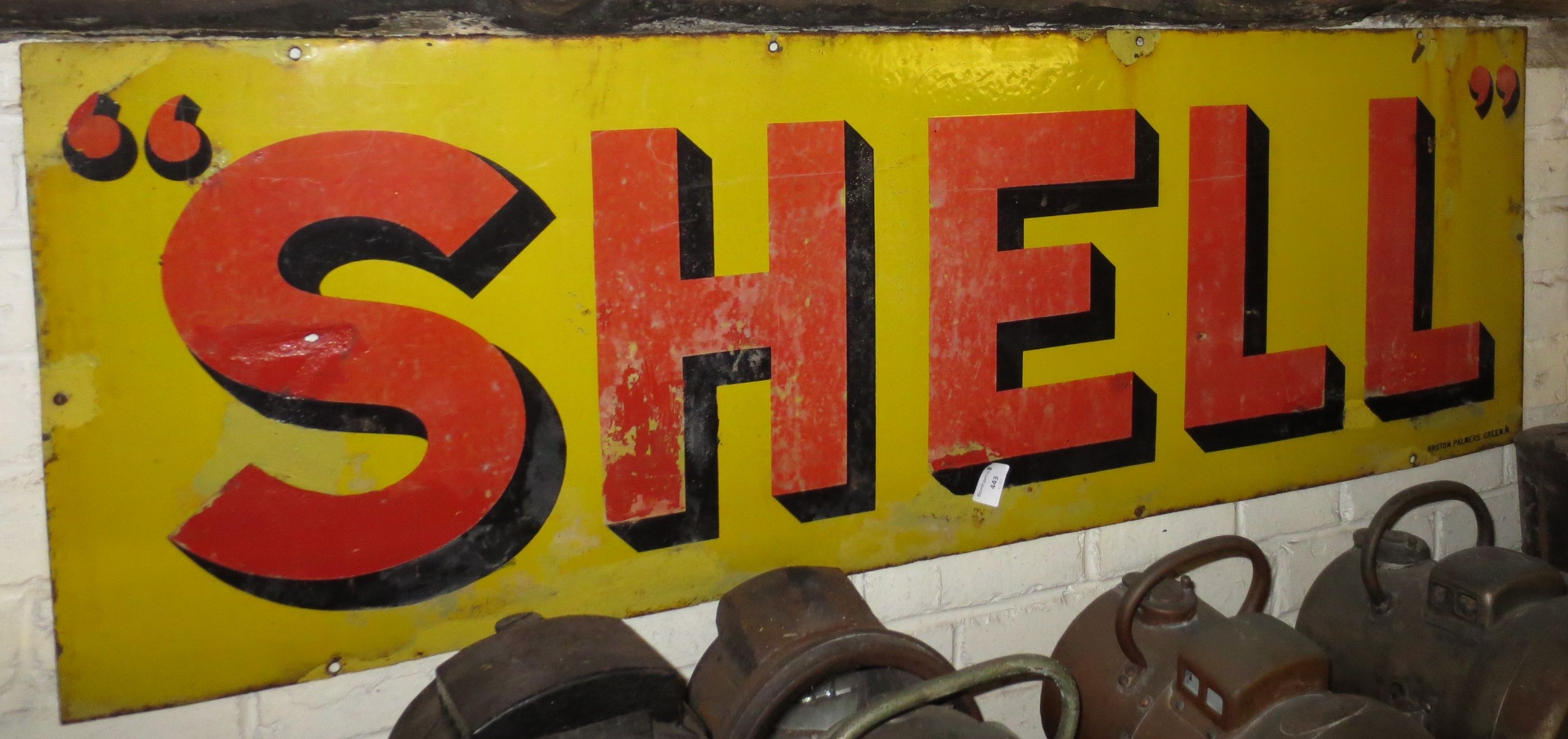 Bonhams Cars : A Shell enamel sign,