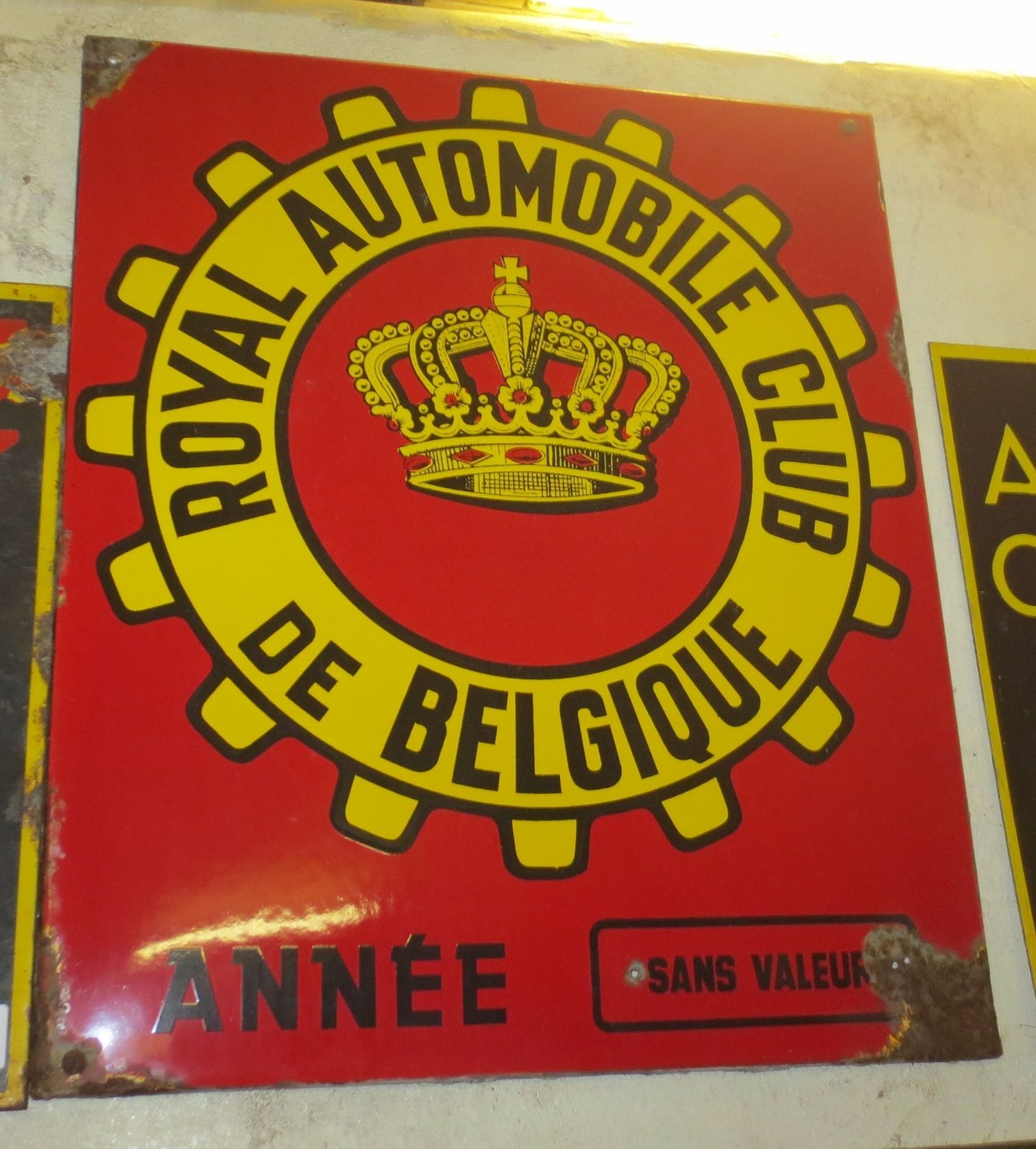 Bonhams Cars : A Royal Automobile Club de Belgique enamel sign,