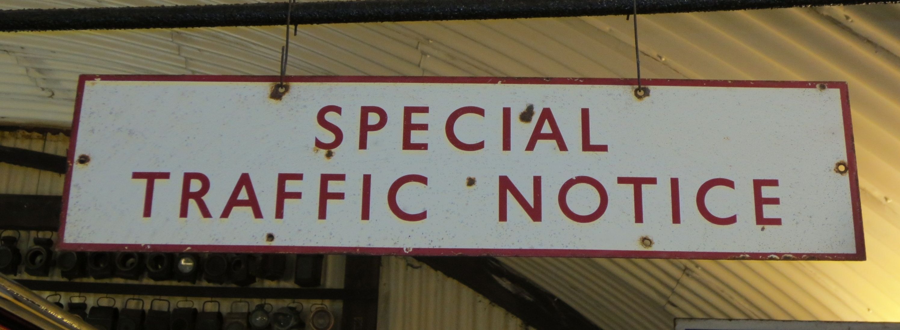 Bonhams Cars : A 'Special Traffic Notice' enamel sign,