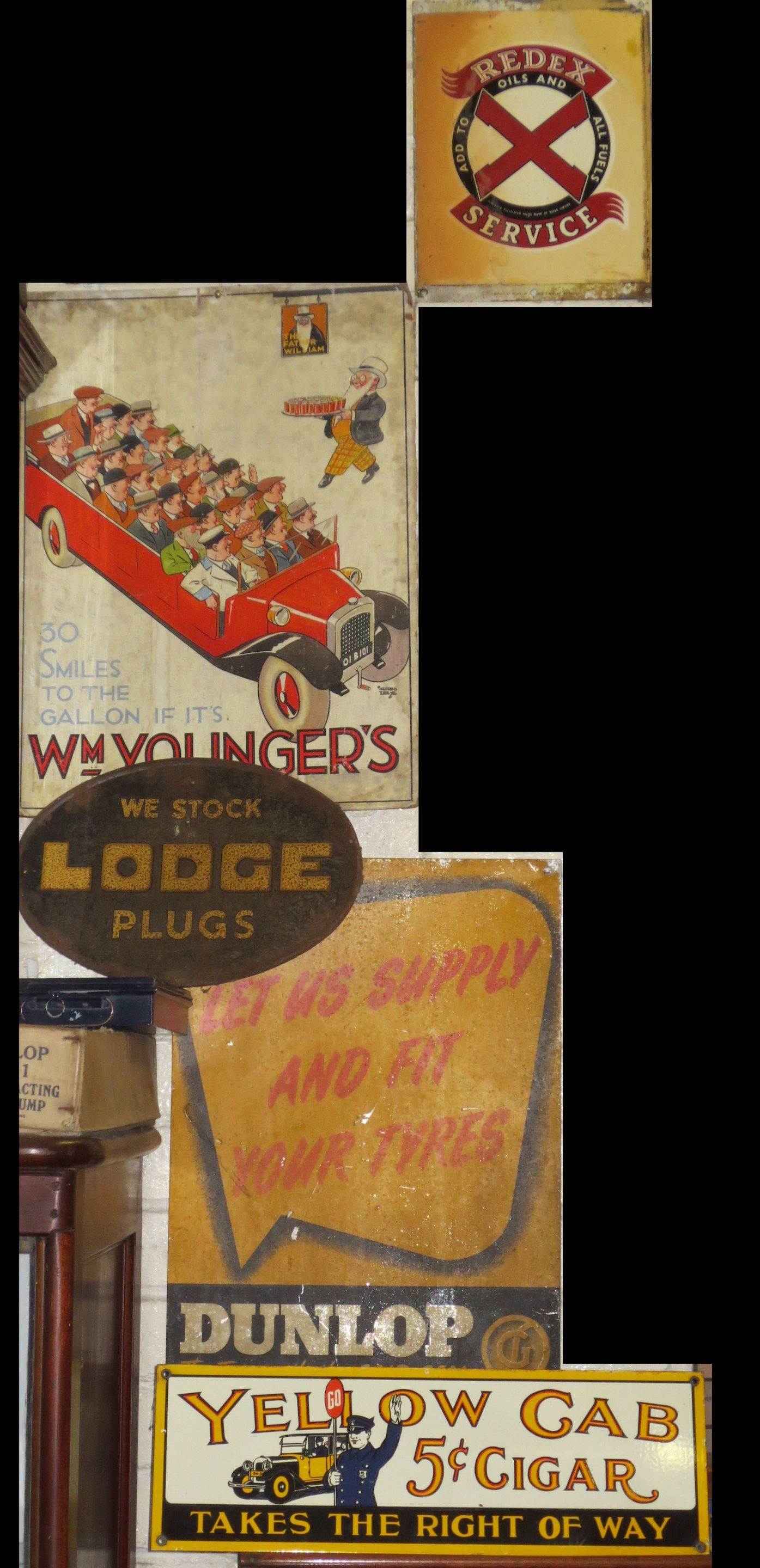 Bonhams Cars : Five advertising signs,