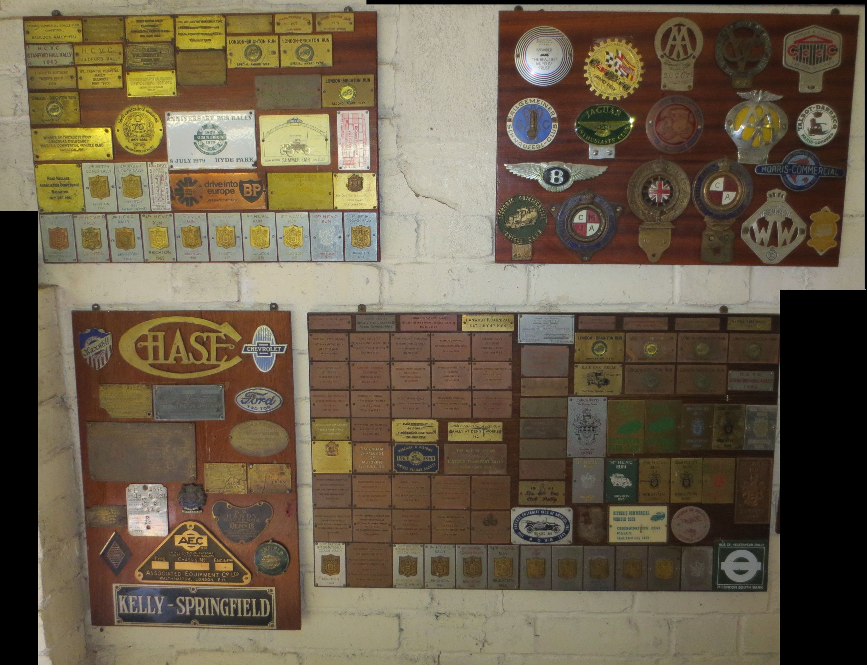 Bonhams Cars : Four display boards of vehicle rally plates, chassis ...