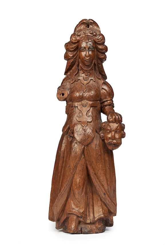 Bonhams : A good early 17th century carved oak architectural support or ...