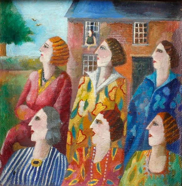 Bonhams : Elizabeth Taggart (Irish, 1943) Women's Group