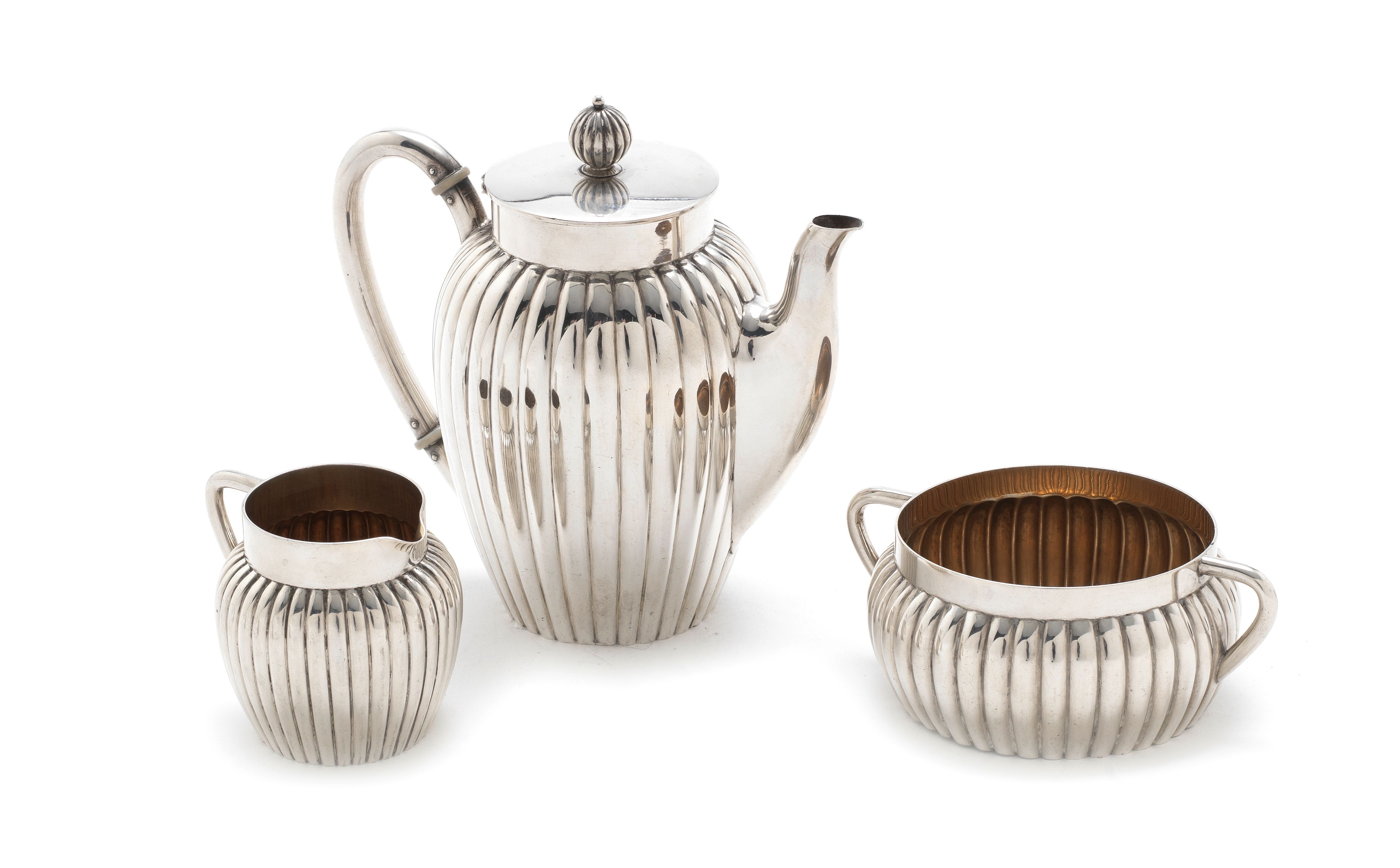 Bonhams : A late 19th / early 20th century German silver three-piece ...
