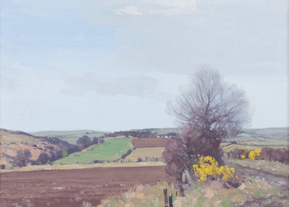 Bonhams : George Houston RSA RSW RGI (British, 1869-1947) Pasture, Ayrshire
