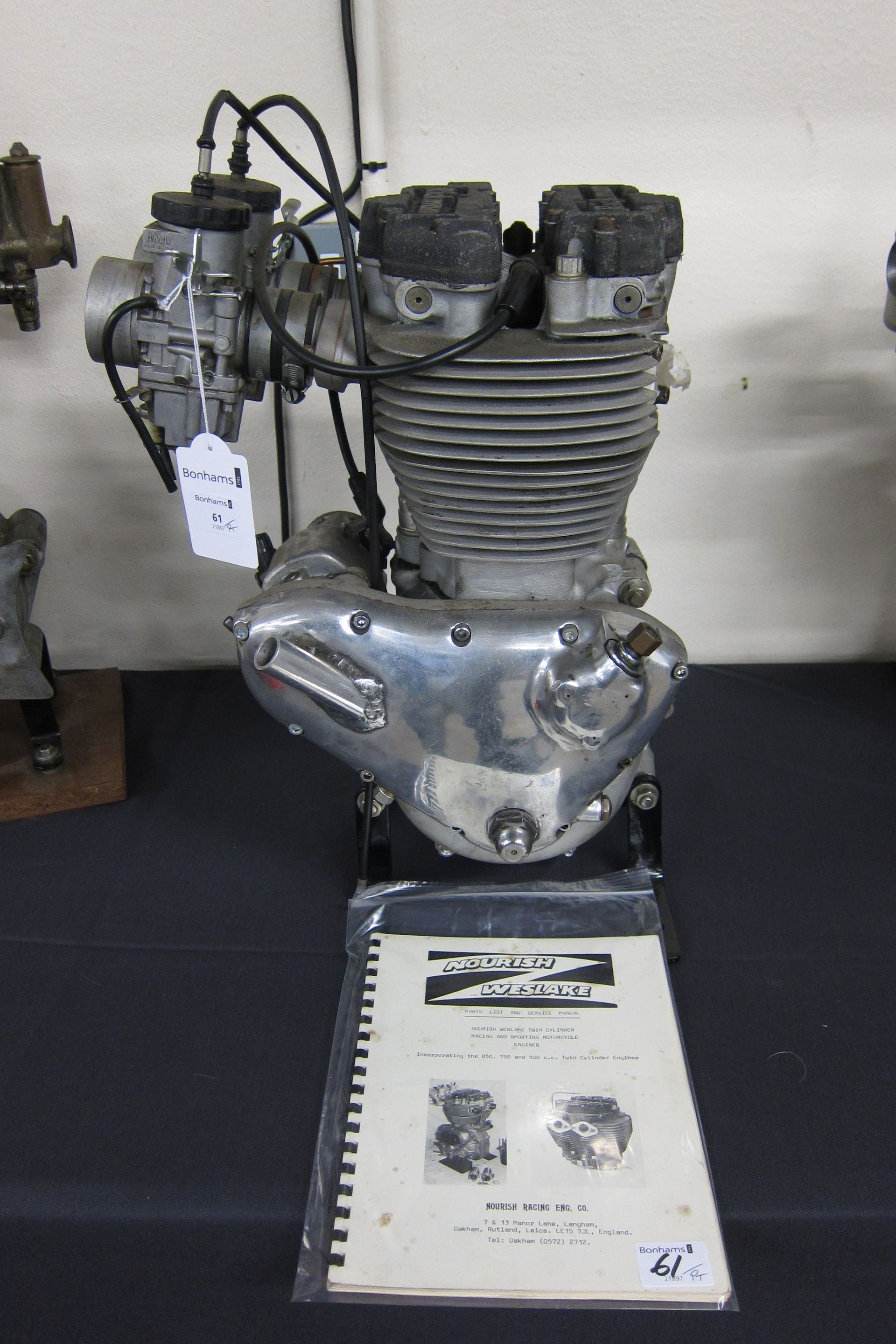 Bonhams Cars : A Triumph Speed Twin engine, 1950s,