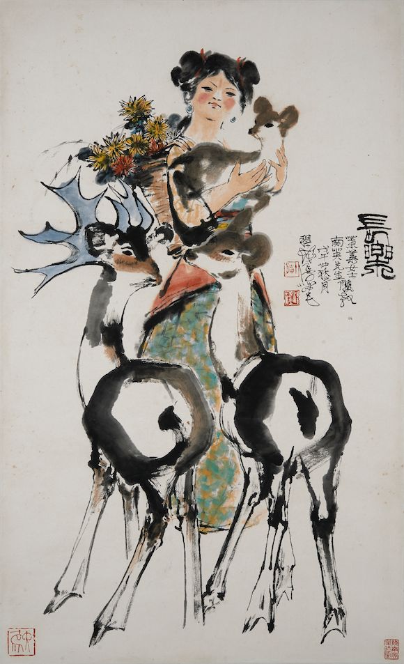 Bonhams : Cheng Shifa (1921-2007) Everlasting Happiness