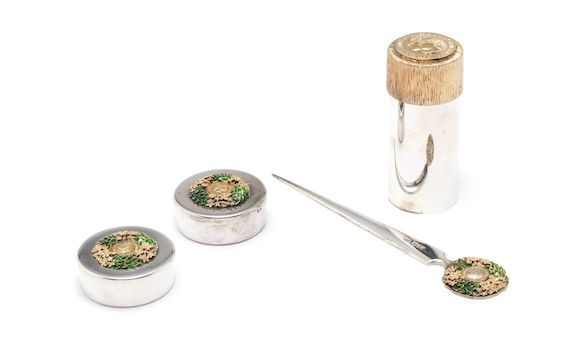 Bonhams : STUART DEVLIN Four items commemorating the marriage of HRH ...