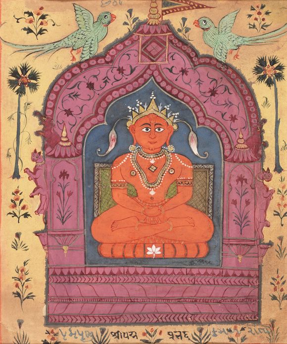 Bonhams : A jina seated in an alcove Western India, perhaps Jaisalmer ...