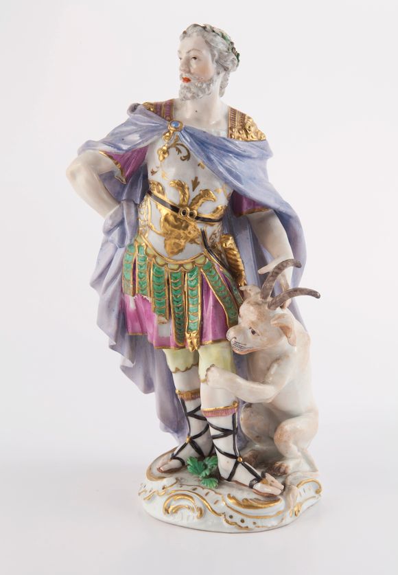 Bonhams : A rare Meissen figure of Julius Ceasar emblematic of Rome ...