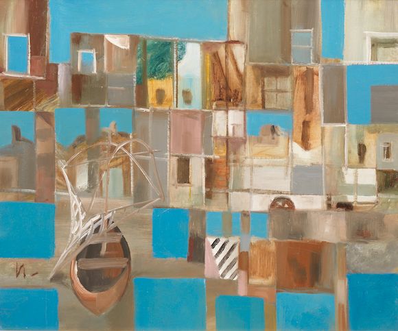 Bonhams : Sidney Nolan (Australian, 1917-1992) Boats and Façades, Italy ...