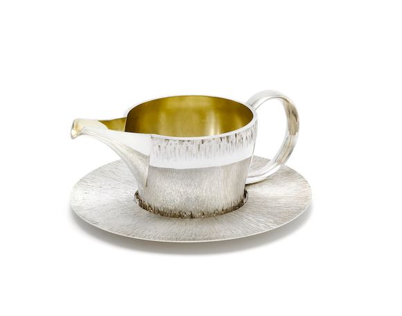 Bonhams : CHRISTOPHER NIGEL LAWRENCE: A silver sauceboat on stand ...