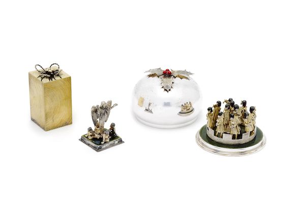 Bonhams : STUART DEVLIN: Two silver, silver-gilt and enamelled ...